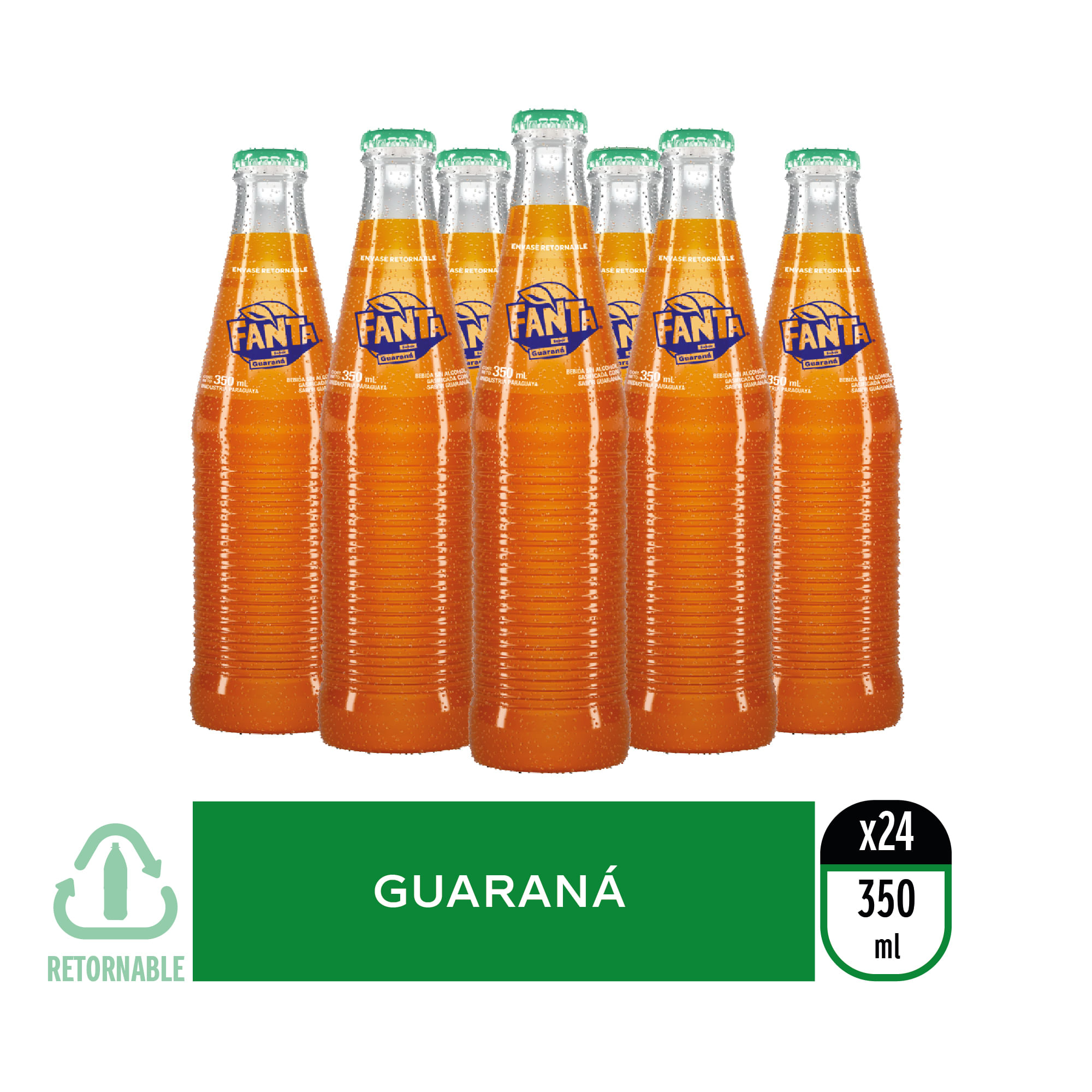 Caja Fanta guaraná retornable 350 ml x 24 - Refill - Mi Portal