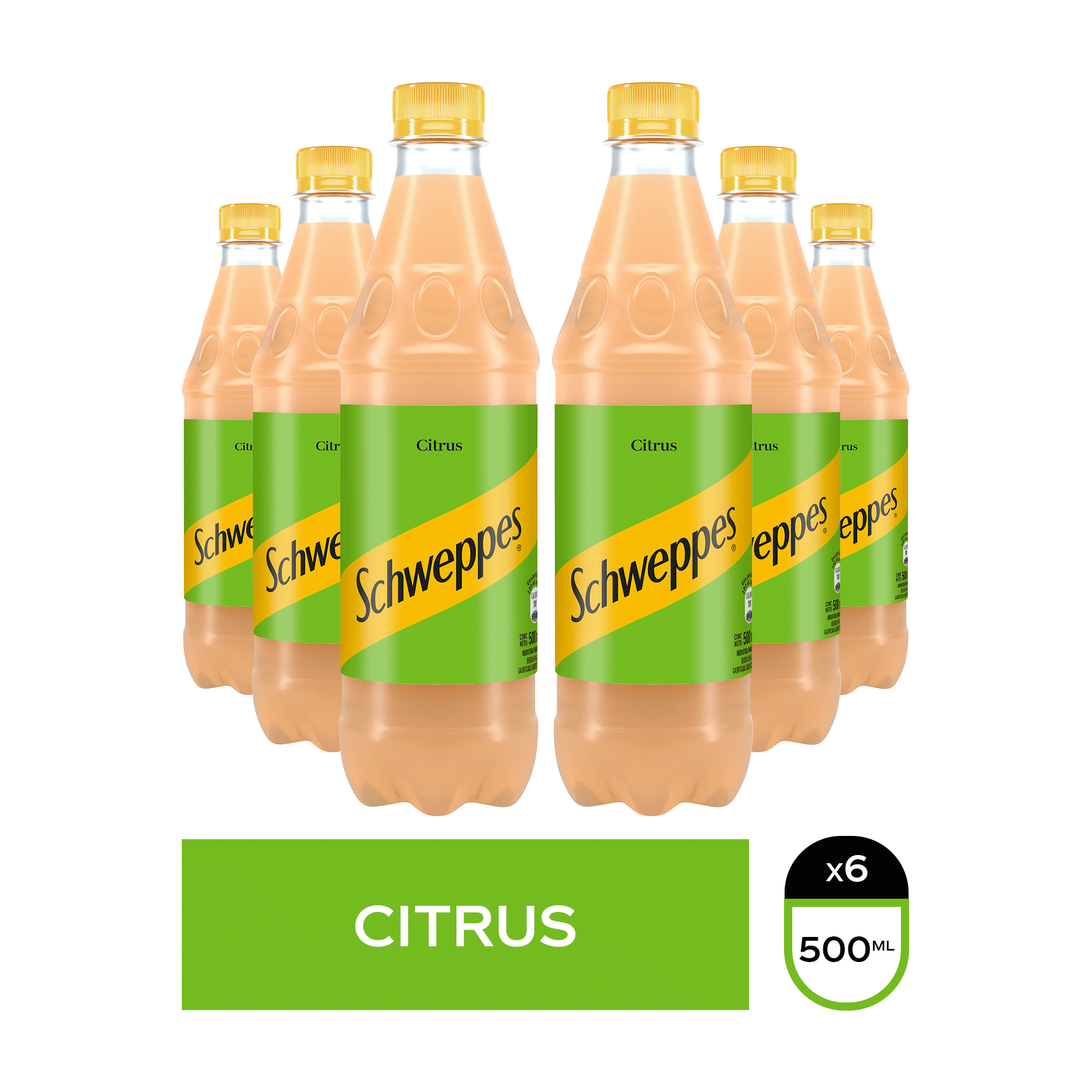 Pack Schweppes citrus descartable 500 ml x 6 - Mi Portal